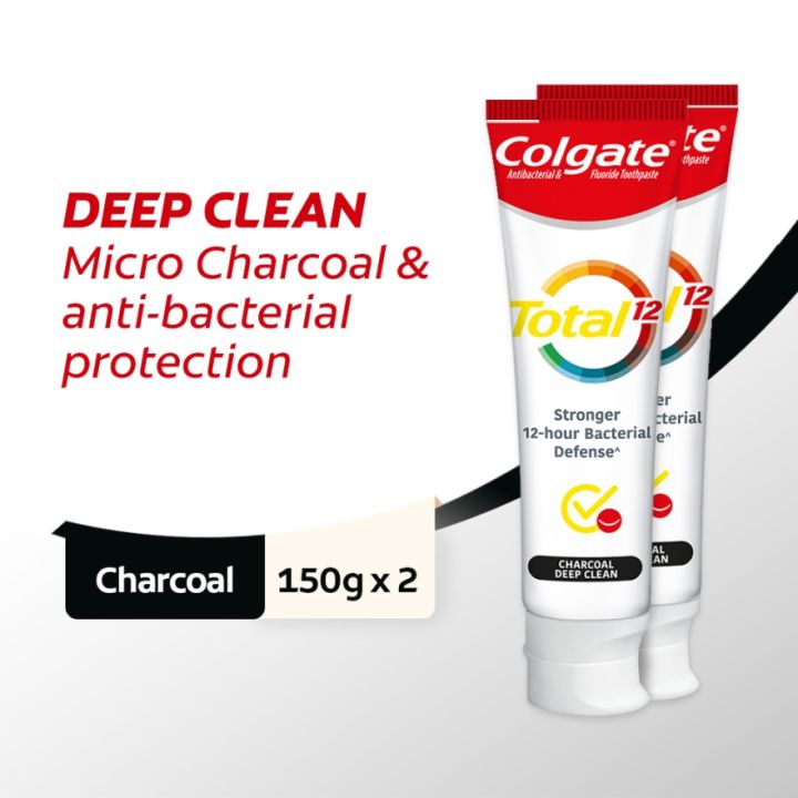 COLGATE Total Charcoal Deep Clean Toothpaste 2x150g | Lazada