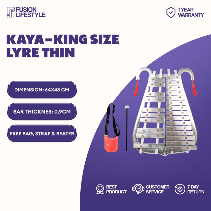 Lyre Xylophone (KAYA): Compact and Complete with Bag, Beater, and Strap ...