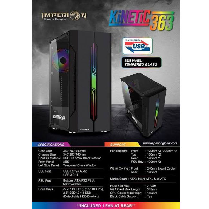 Casing Imperion Kinetic 363 Free 1 Fan | Lazada Indonesia
