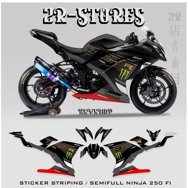 stiker decal ninja fi 250 semifullbody 13 striping kawasaki zx 250r k ...