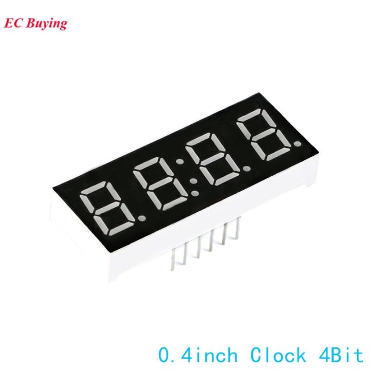 5Pcs 0.4 Inch 7 Segment LED 4 Bit Red Digital Tube Common Cathode Segment Display Clock ...