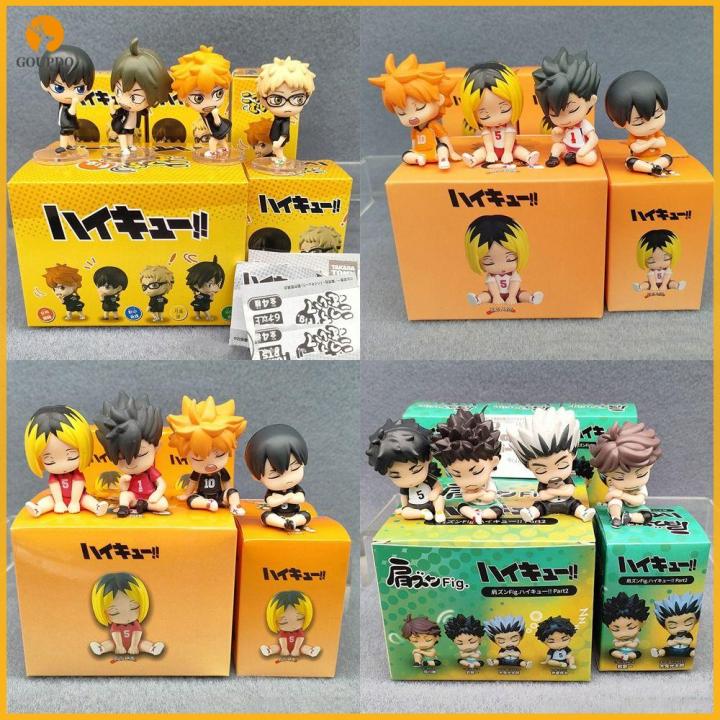 GOUPDO 4PCS/SET Hinata Shoyo Kageyama Anime Haikyuu Action Figure PVC ...
