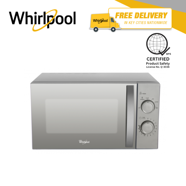 Whirlpool 20 Liter Mechanical Microwave Oven MWX201 MS (Silver) | Lazada PH