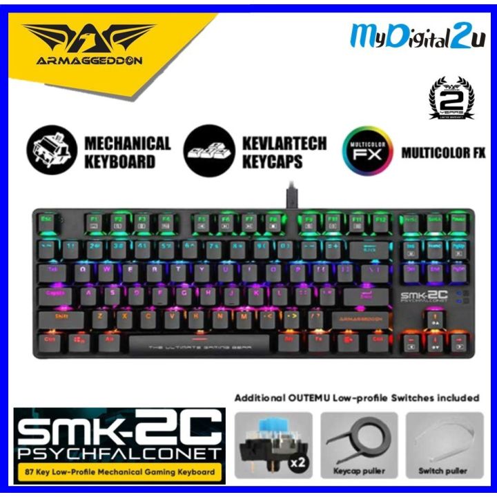 Armaggeddon SMK-2C Psychfalconet Blue Switch Mechanical Keyboard | 87 ...