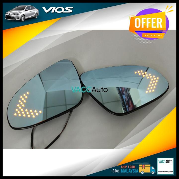 Toyota Vios (3rd Gen) Blue Side Mirror With LED Signal Wide Angle Sight ...