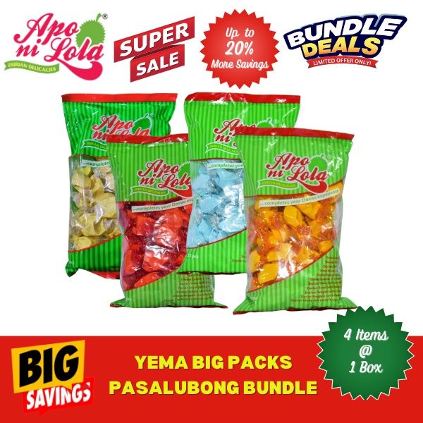 Apo ni Lola Abons | BUNDLE Durian Yema 4 Big Packs | Davao Sweets Dessert Delicacies Pasalubong ...