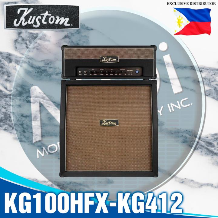Kustom KG 100HFX-412 Half Stack Guitar Head Amplifier and Speaker ...