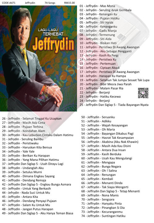 Usb Pendrive Siap Lagu Melayu Jeffrydin Koleksi Terbaik Malay Song ...