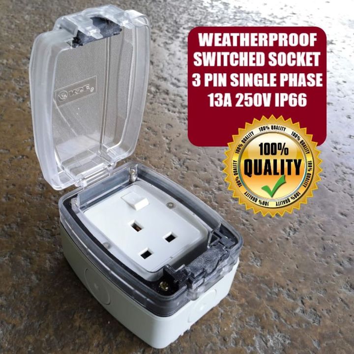 READY STOCK KSE IP9336S 13A Weatherproof Switched Socket Surface ...