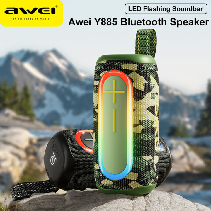Awei Y885 Bluetooth speakers 66mm Dual 10W Speaker LED colorful ...