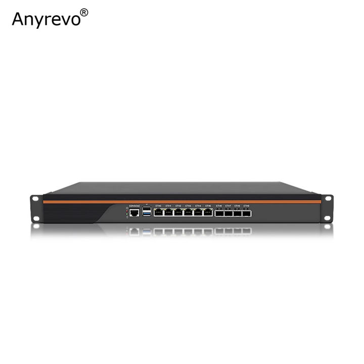1U Rackmount 8 Cores Firewall Router Intel Atom C3758 with 2 x DDR4 6 x ...