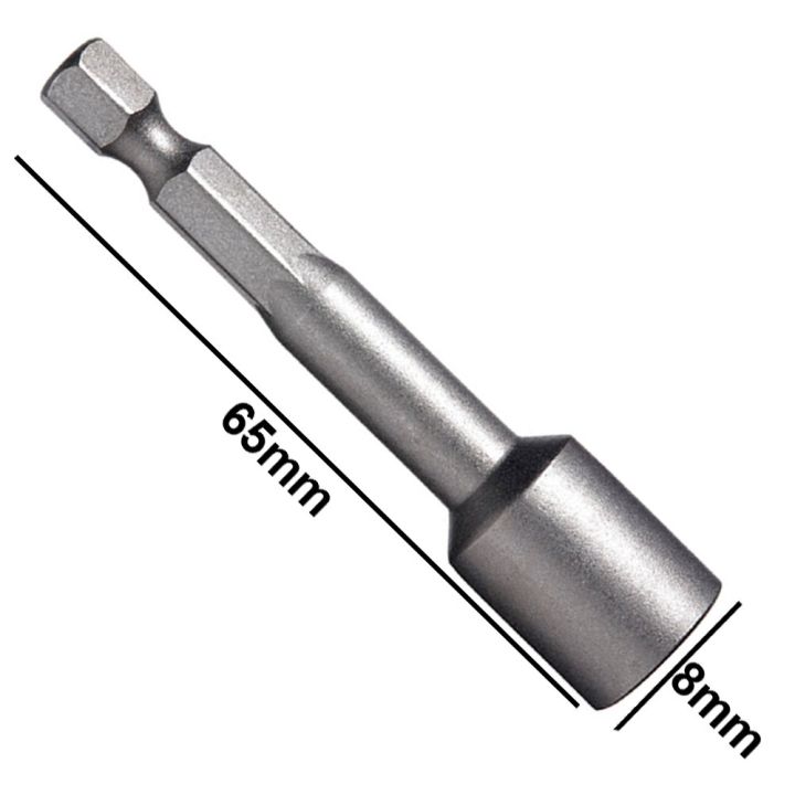 IWA Hex nut Kunci Socket Baut Baja Ringan Magnetic Socket Mata Sock Mesin Bor 8 mm X 65 mm ...