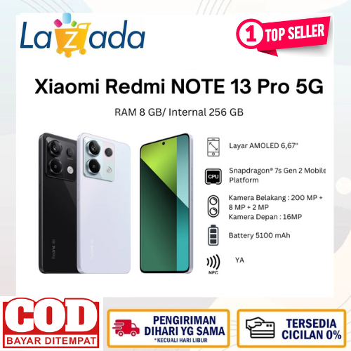 Xiaomi Redmi Note 13 Pro 5G 8GB 256GB / 12gb 512gb Snapdragon 7s Gen 2 | Lazada Indonesia