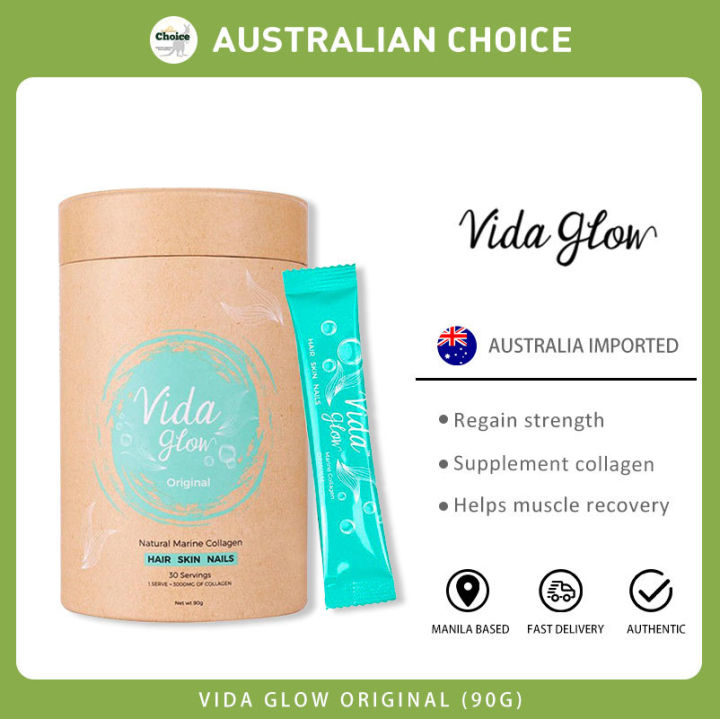 Vida Glow Marine Collagen Original (30 X 3gram Serves)Australia ...