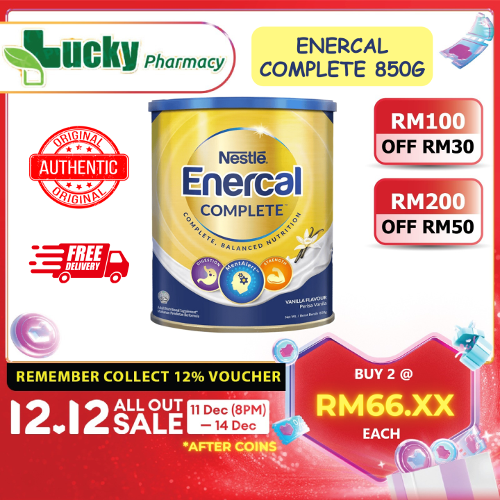 Nestlé Enercal Complete Formula Milk Powder 850g | Balanced Nutrition ...