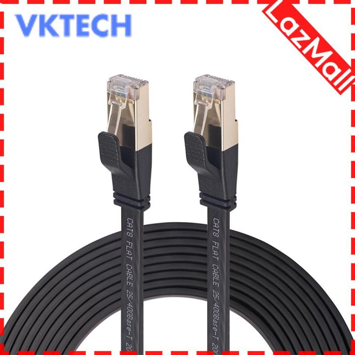 [vktech] Cat8 Ethernet Cable Sftp 40gbps Super Speed Cat 8 Network Lan Patch Cord With Gold