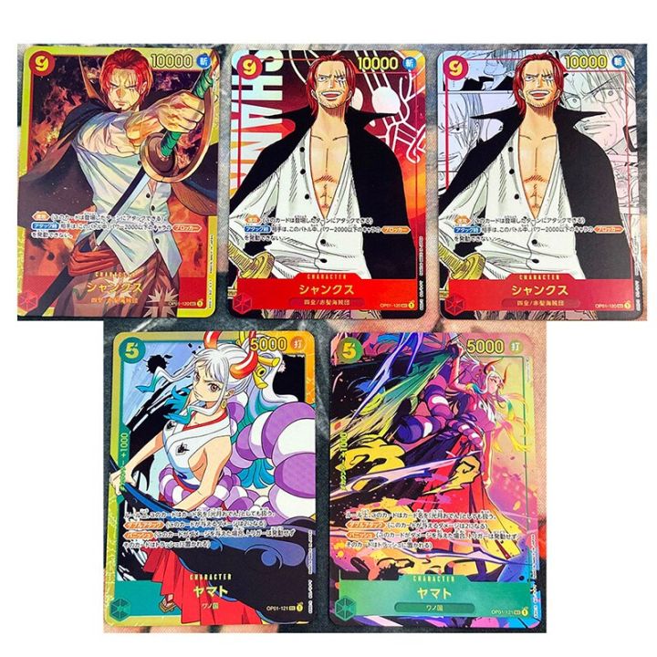 การ์ดเกมอะนิเมะการ์ด RRWWD หนึ่งชิ้น OPCG แบบญี่ปุ่น OP01การ์ดเกม Shanks Nami Luffy Roronoa Zoro ...