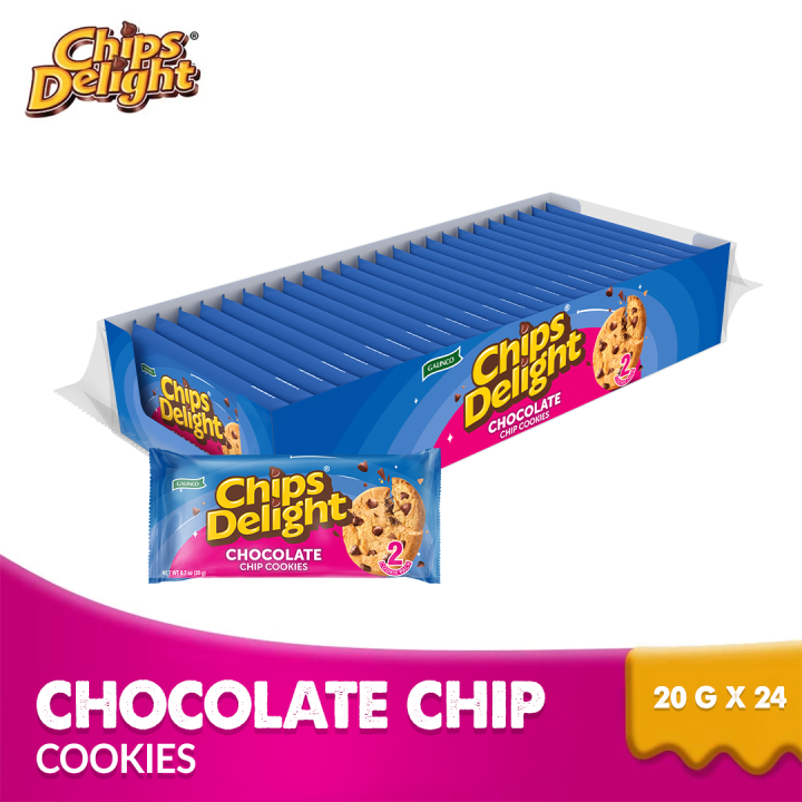 Chips Delight Chocolate Chip Cookies Original 20g (Pack of 24) | Lazada PH