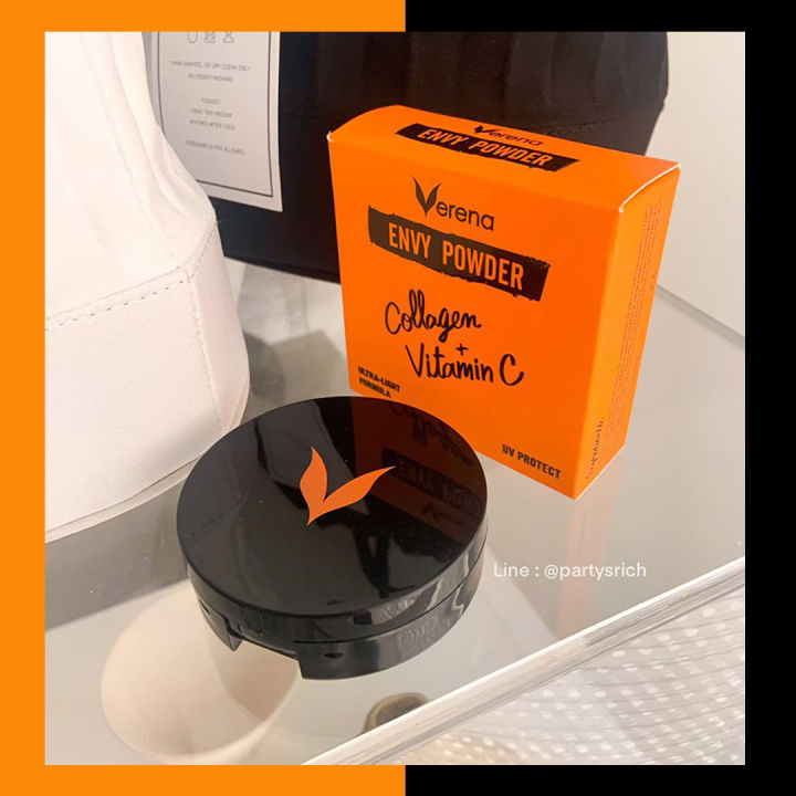 Verena Envy Powder แป้งพัฟคุมมัน แป้งผสมรองพื้น คุมมัน ติดทนตลอดวัน กัน ...