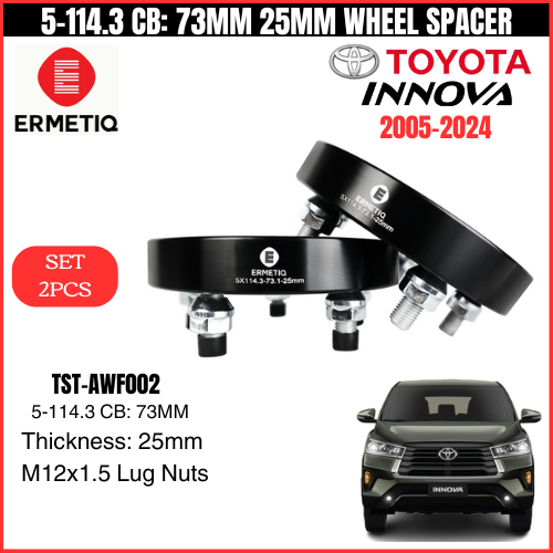 (TST- AWF002 ) Toyota Innova 2005-2024 Alloy Wheel Spacer Set 4pcs 5 ...
