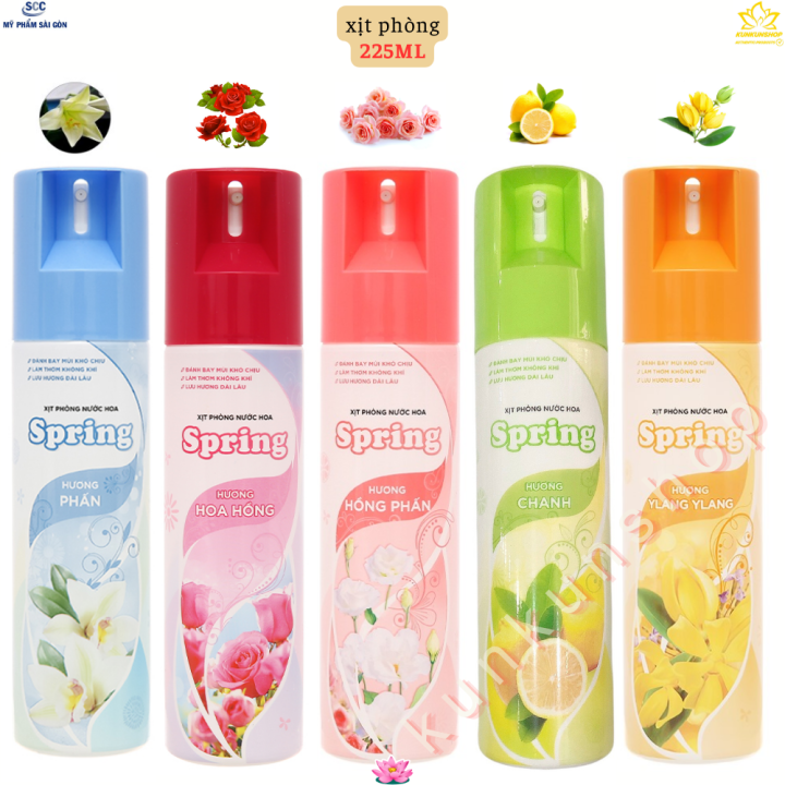 [HCM] Xịt phòng Spring đủ loại 225ml, 250ml, 400ml mẫu mới chính hãng ...