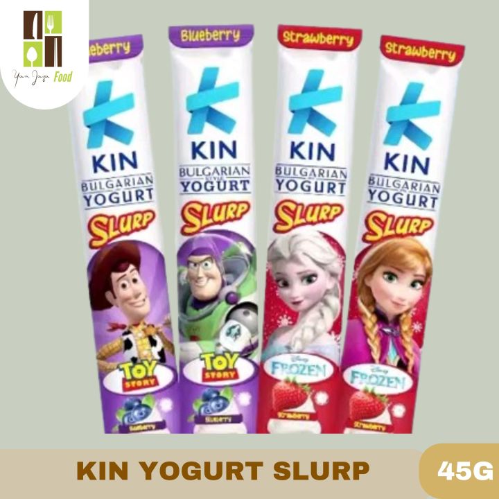 Kin Bulgarian Yogurt Slurp Kids / Youghurt Blueberry / Strawberry ...