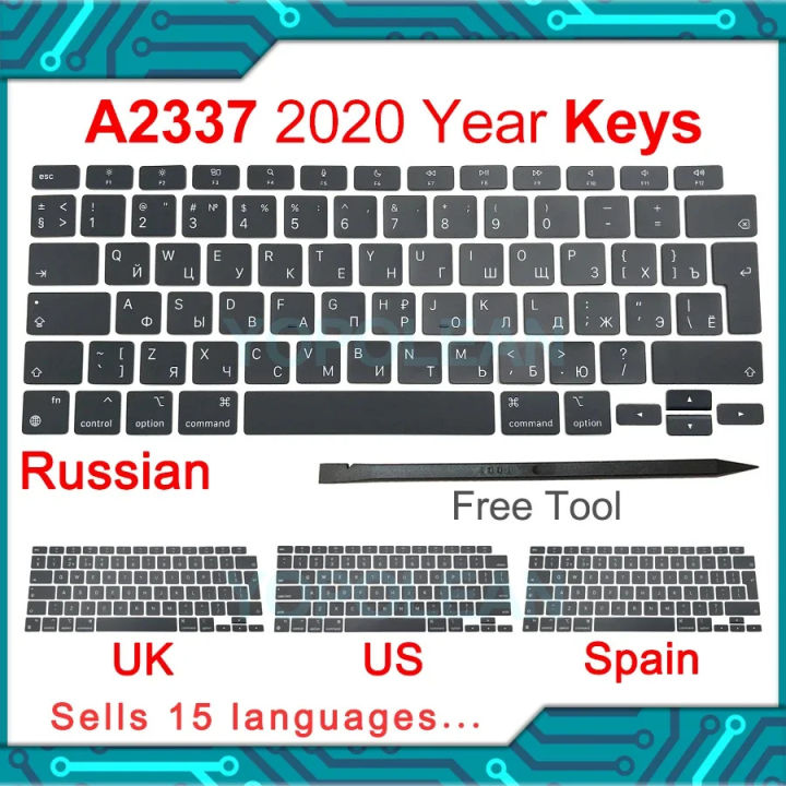 New Laptop A2337 Key Keycaps Keys Cap Keyboards Keycap US UK Russian ...