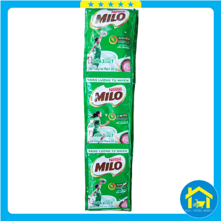 Nestle Milo - Sữa Milo dây 10 gói x 22g tăng cường sức khỏe milk với ...