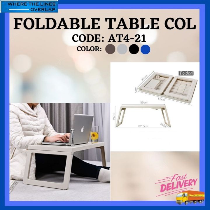 Foldable Laptop Table Small Bed Desk Easy Folding | Lazada PH