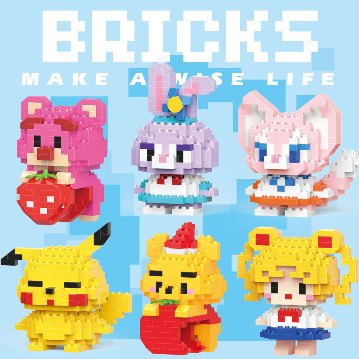 Mainan Mini Edukasi Mini Bricks DIY - Mainan Anak Rakit Model Karakter ...