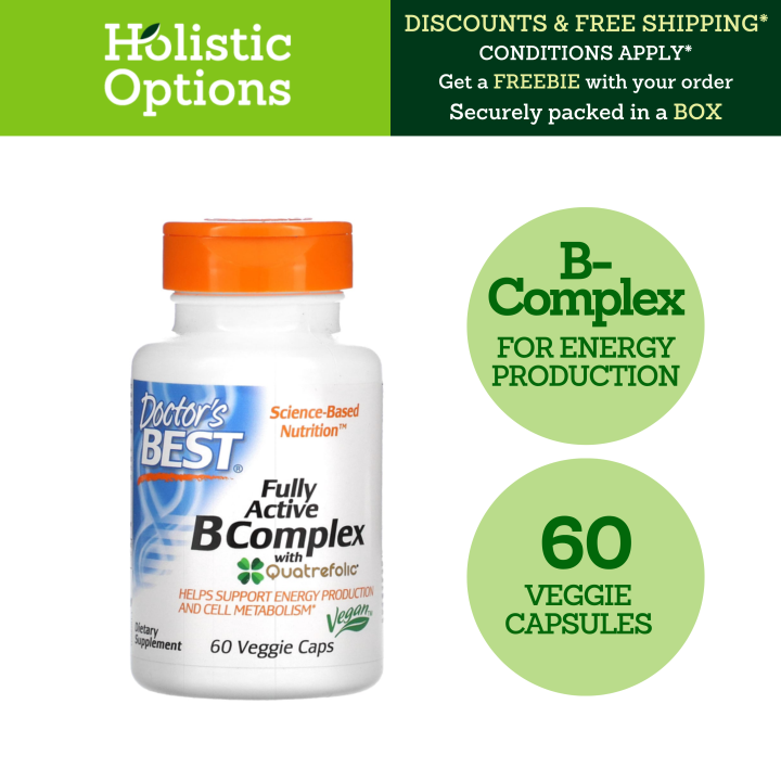 Fully Active B Complex with Quatrefolic, 60 Veggie Caps | Lazada PH