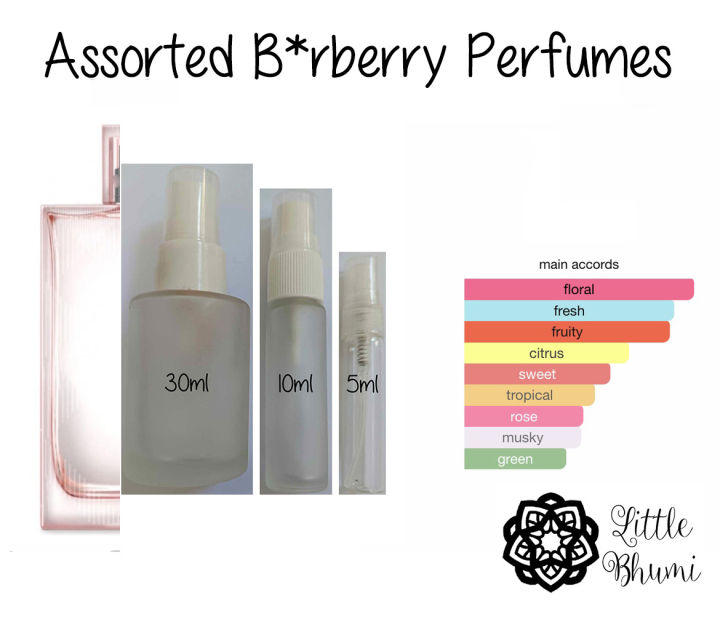 Bur berry her baby touch hero brit sheer cologne edt decants vial 5ml ...