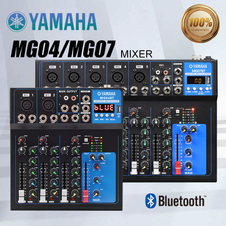 YAMAHA MG07BT/MG04BT Channel Audio Mixer with Bluetooth USB Mixer ...