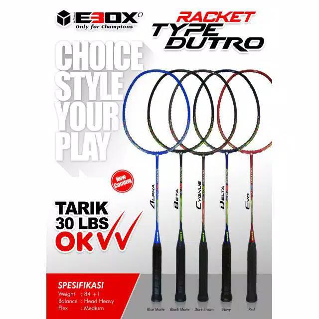 Raket ebox dutro 30lbs raket badminton ebox | Lazada Indonesia
