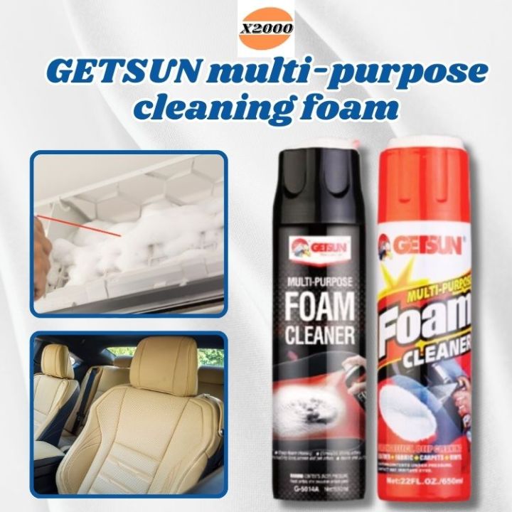 [GETSUN FOAM CLEANER] Multipurpose cleaner foam 650ML, Suitable for leather, fabric, carpets and ...
