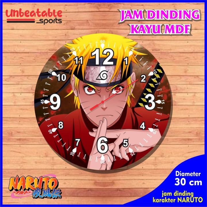JAM DINGDING KAYU MDF NARUTO / JAM DINGDING KAYU MDF SASUKE, ITACHI ...