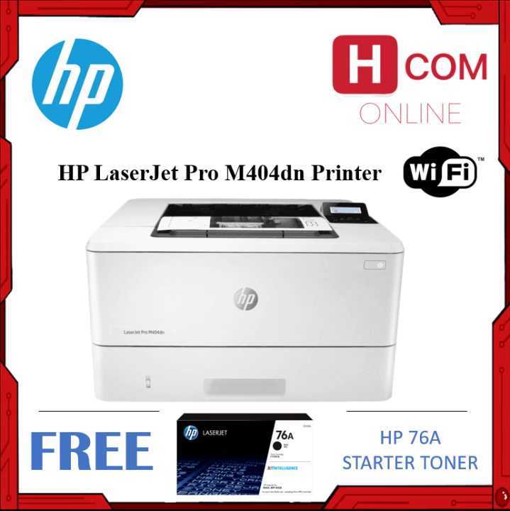 HP LaserJet Pro M404dn Printer - Print / Auto Duplex / Network Print ...