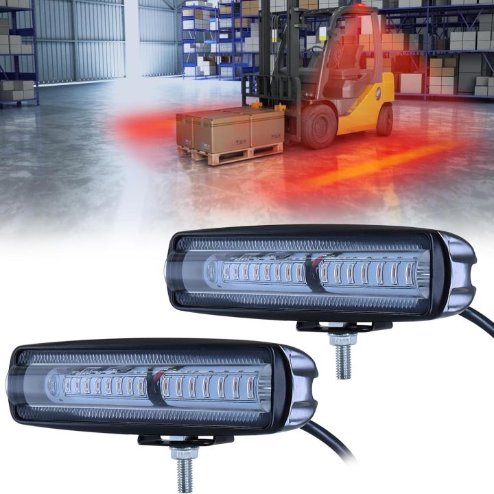ไฟรถยก LED 2 Pack warehouse Warning Light truck SAFETY Light Red Zone ...