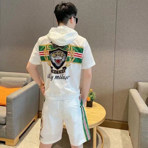 FULAIDA 2023ชุดสูทฮู้ดแขนสั้นแห้งเร็วของผู้ชายสำหรับฤดูร้อนชุดสูทสอง ...