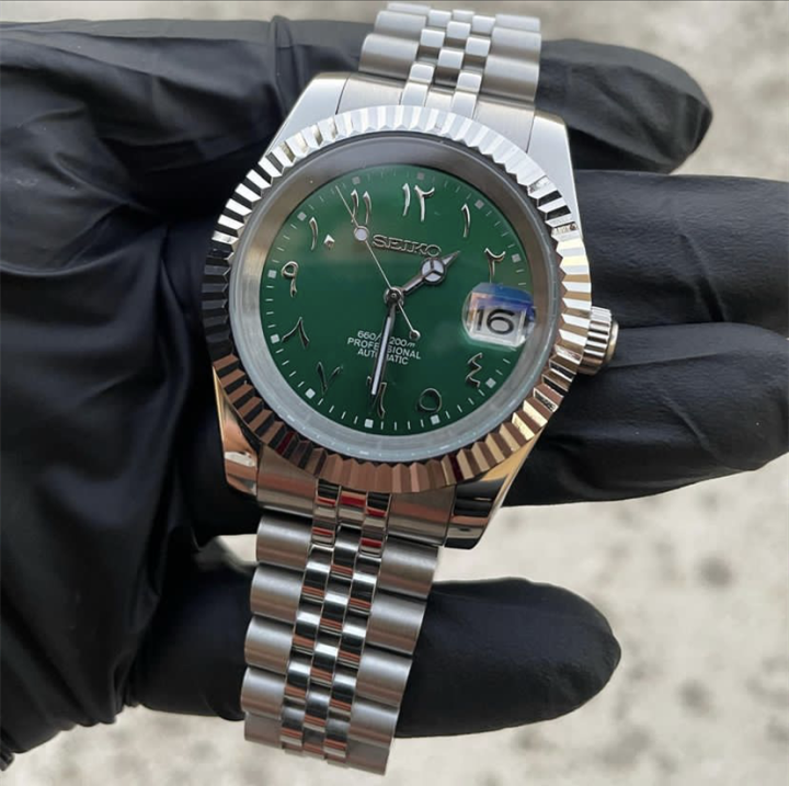 Modified watch Arabic dial Japan movement NH35 automatic mechanical ...