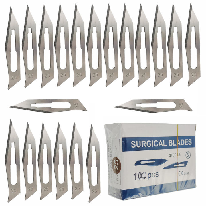 25 Surgical Blades, 20 or 100 Sharp Blades for Manual DIY Carving ...