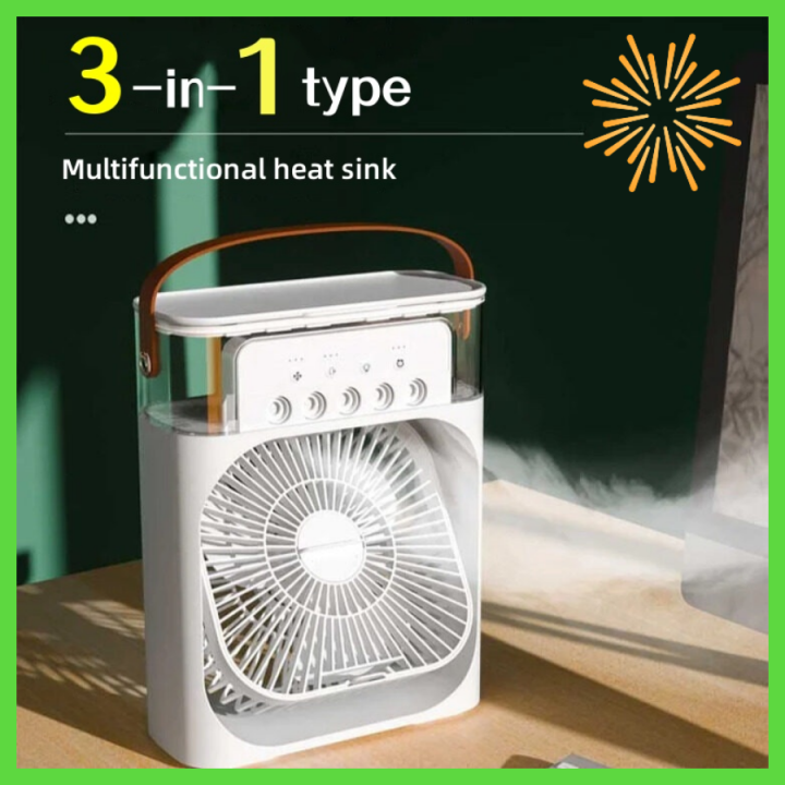USB spray spray fan, with 3-speed fan air cooler portable spray fan ...