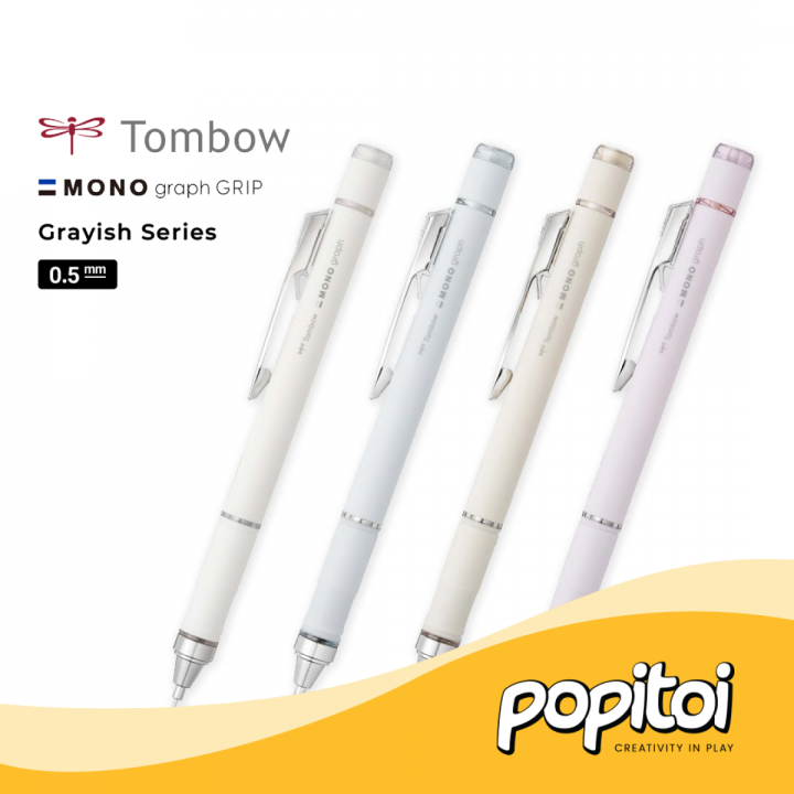 Tombow Mono Graph GRIP Grayish Series Mechanical Pencil 0.5 mm Pensil ...