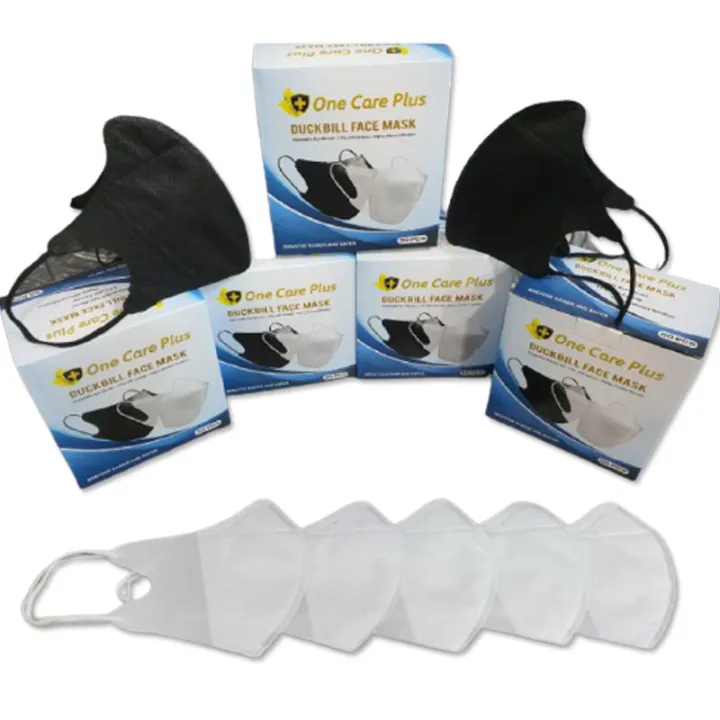 (50 PCS) NEW Masker Duckbill Dewasa Hitam dan Putih Face Mask One Care ...