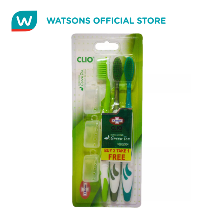 CLEENE Clio Refreshing Green Tea Toothbrush 3s | Lazada PH