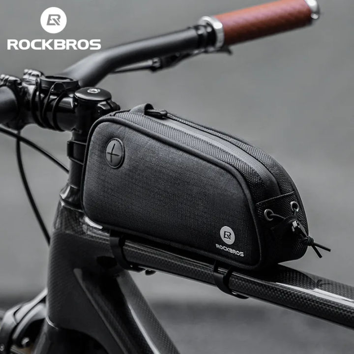 ROCKBROS Bicycle Bag 1.3L Portable Frame Front Tube Cycling Bag ...