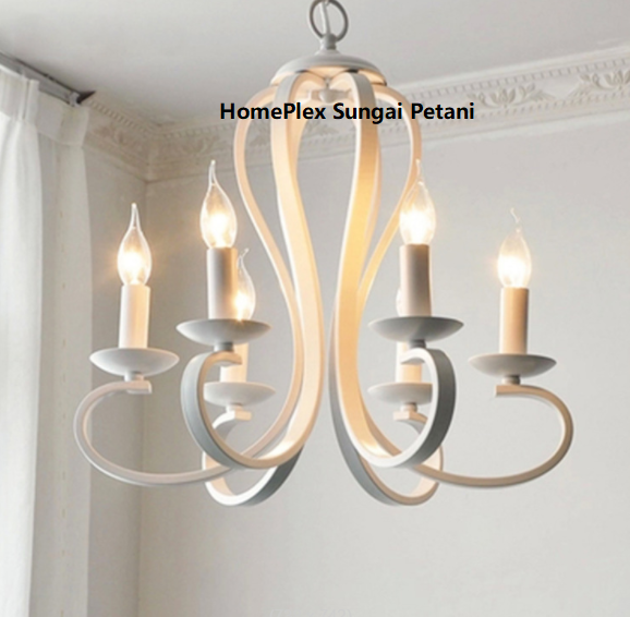 Homeplex simple design modern pendant lamp lampu hiasan lilin candle ...