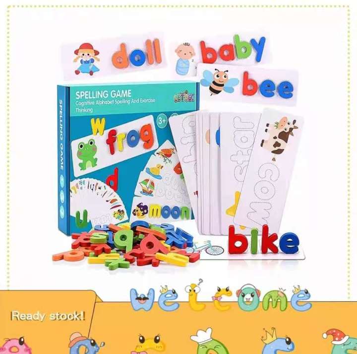 Spelling Game/ Wooden Word Spelling Game for kids/ educatonal fun ...