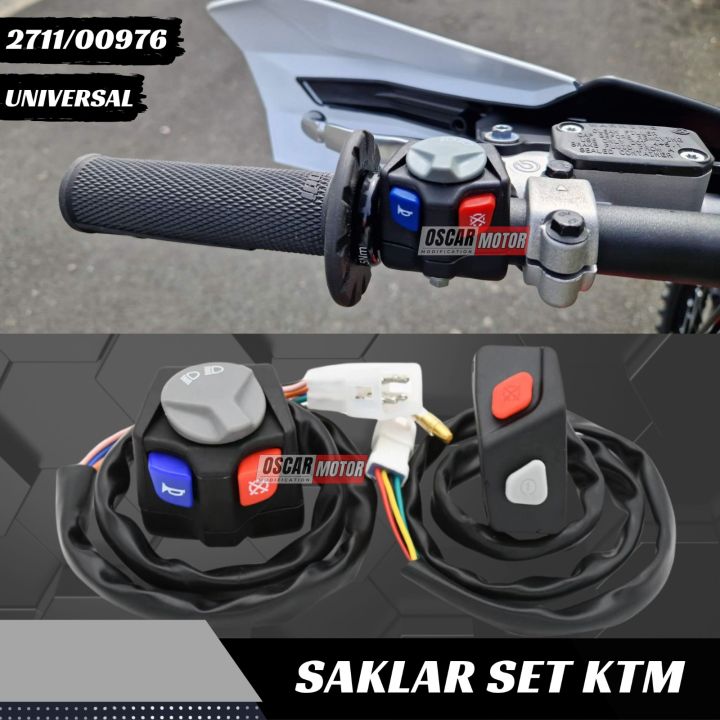 Holder Saklar Set KTM Universal Kiri Kanan Black On Off Engine Komplit PNP KLX D-Tracker DSB ...