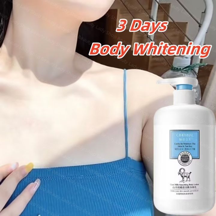 【Just 3 Days】 Effective Goat Milk Whitening Body Lotion 500ML Nicotinamide Permanent Whitening ...